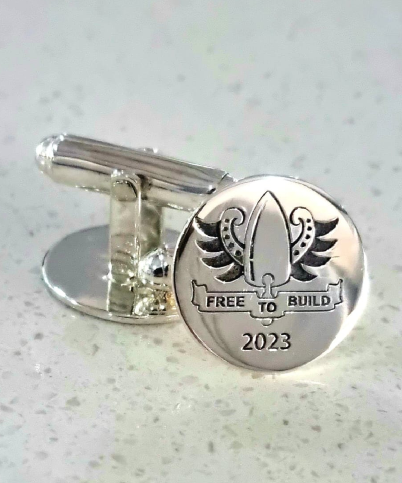 Sterling Silver Engraved Cufflinks
